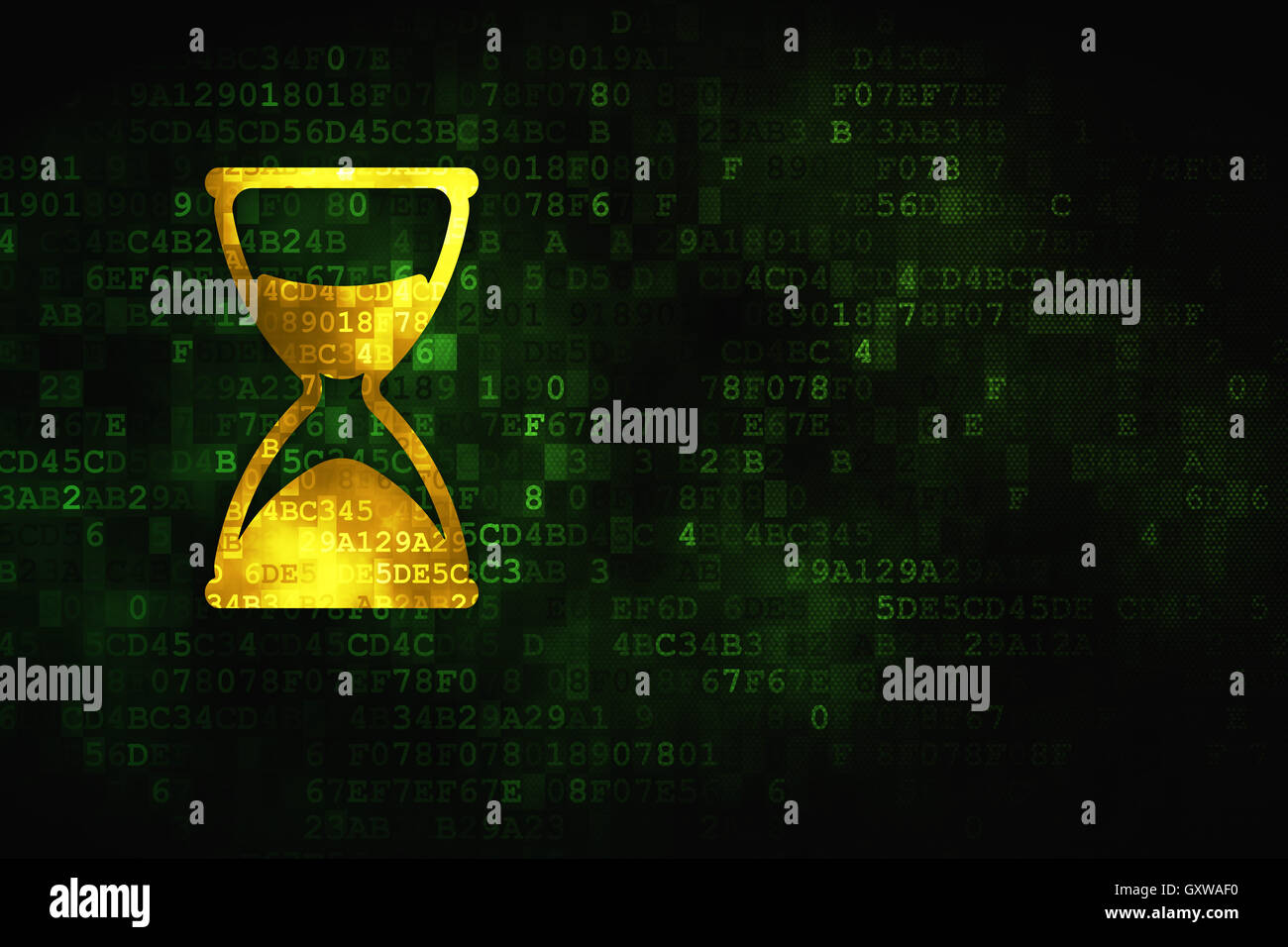 Timeline concept: Hourglass on digital background Stock Photo - Alamy