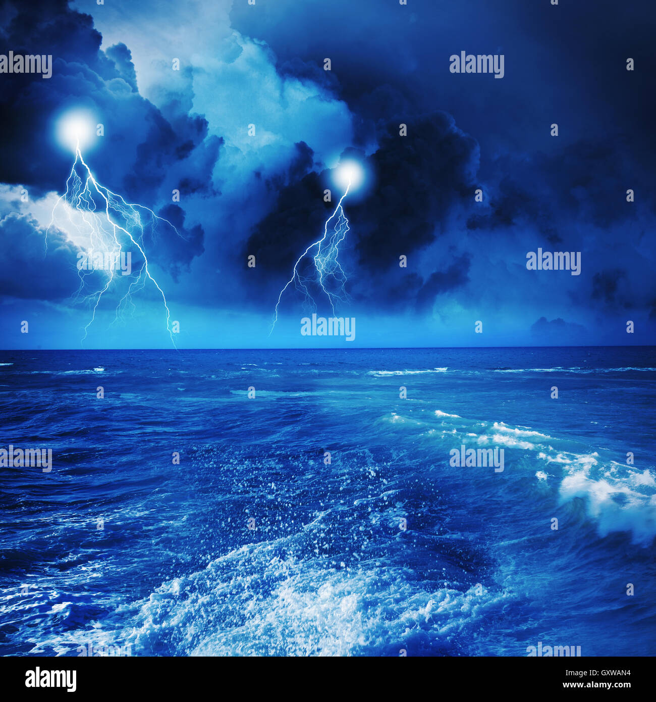 Storm at night Stock Photo - Alamy