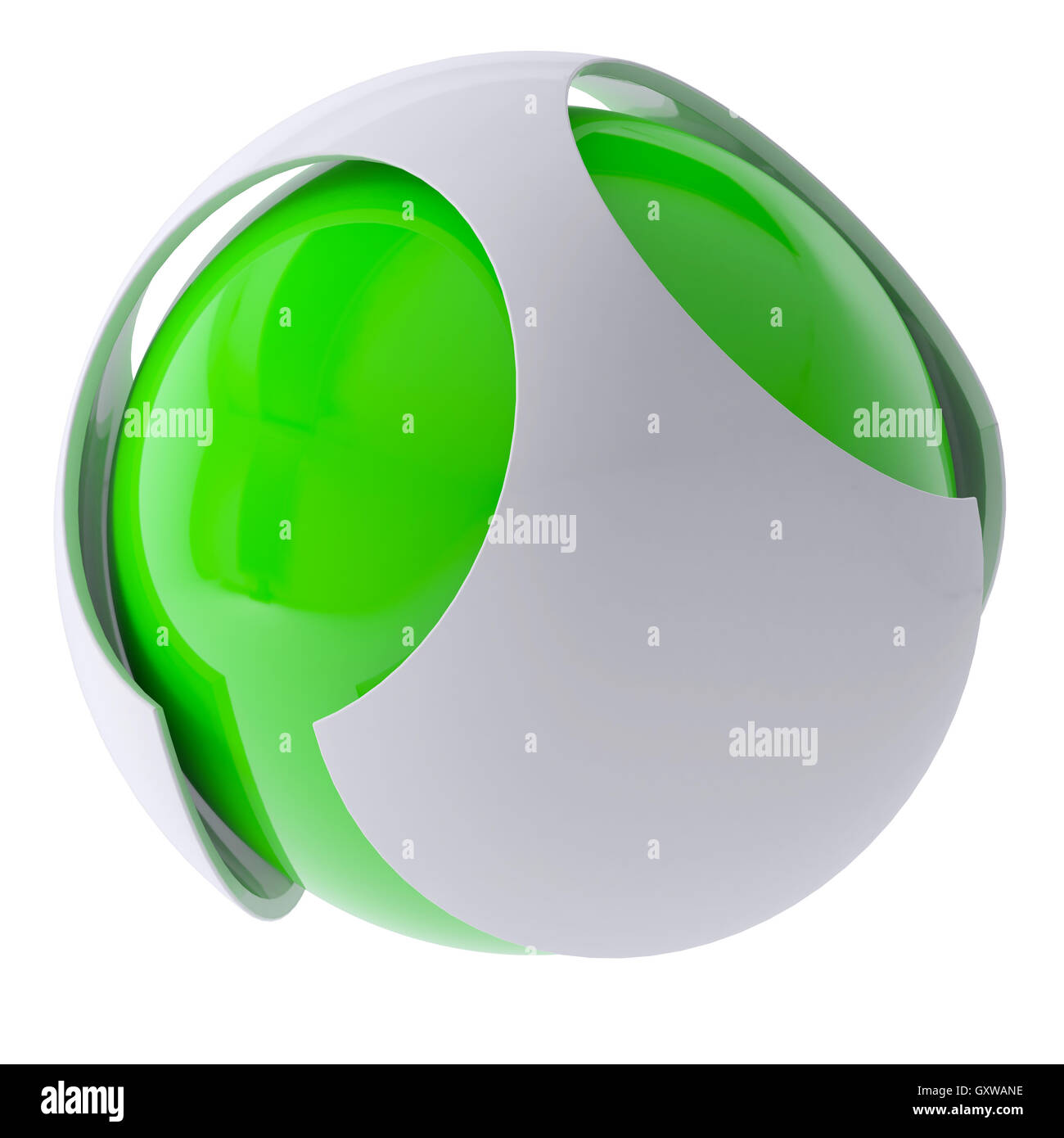3d green abstract sphere Stock Photo - Alamy