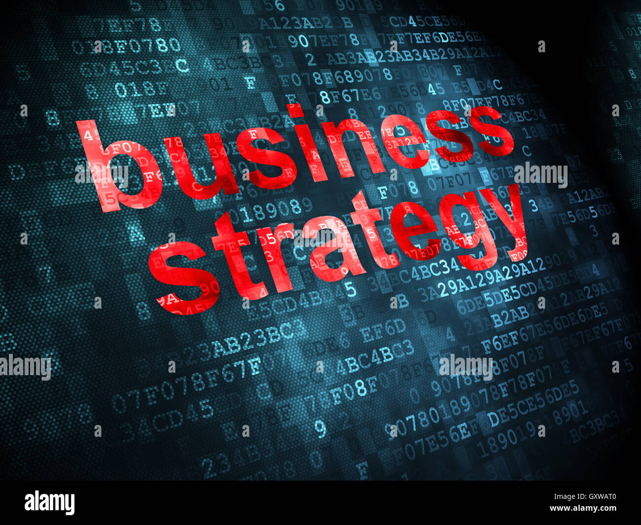 Finance concept: Business Strategy on digital background Stock Photo ...