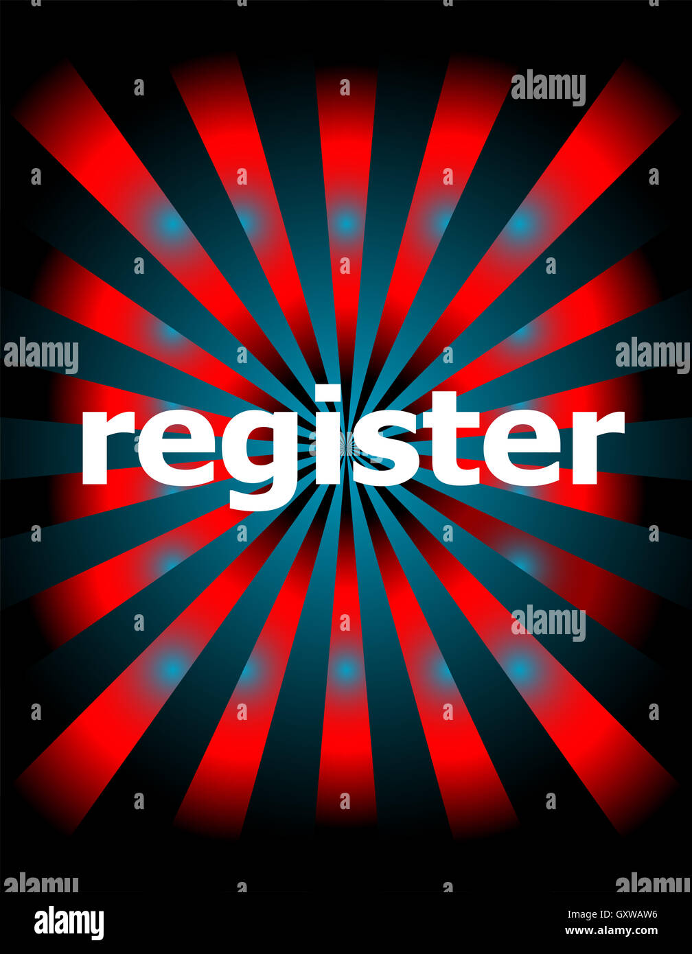 register word with motion rays on background Stock Photo - Alamy