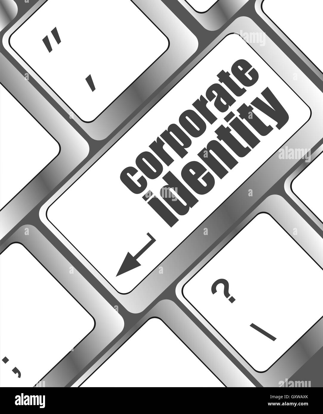 Wording corporate identity on computer keyboard Stock Photo - Alamy