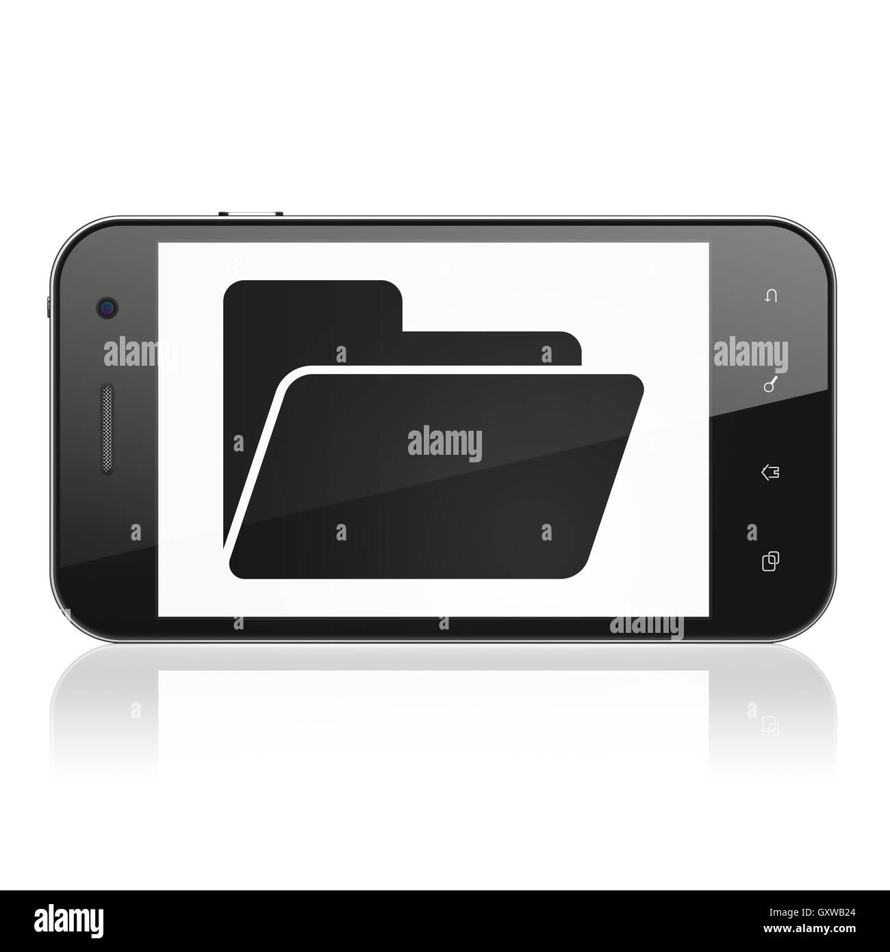 Digital folder on screen Cut Out Stock Images & Pictures - Alamy