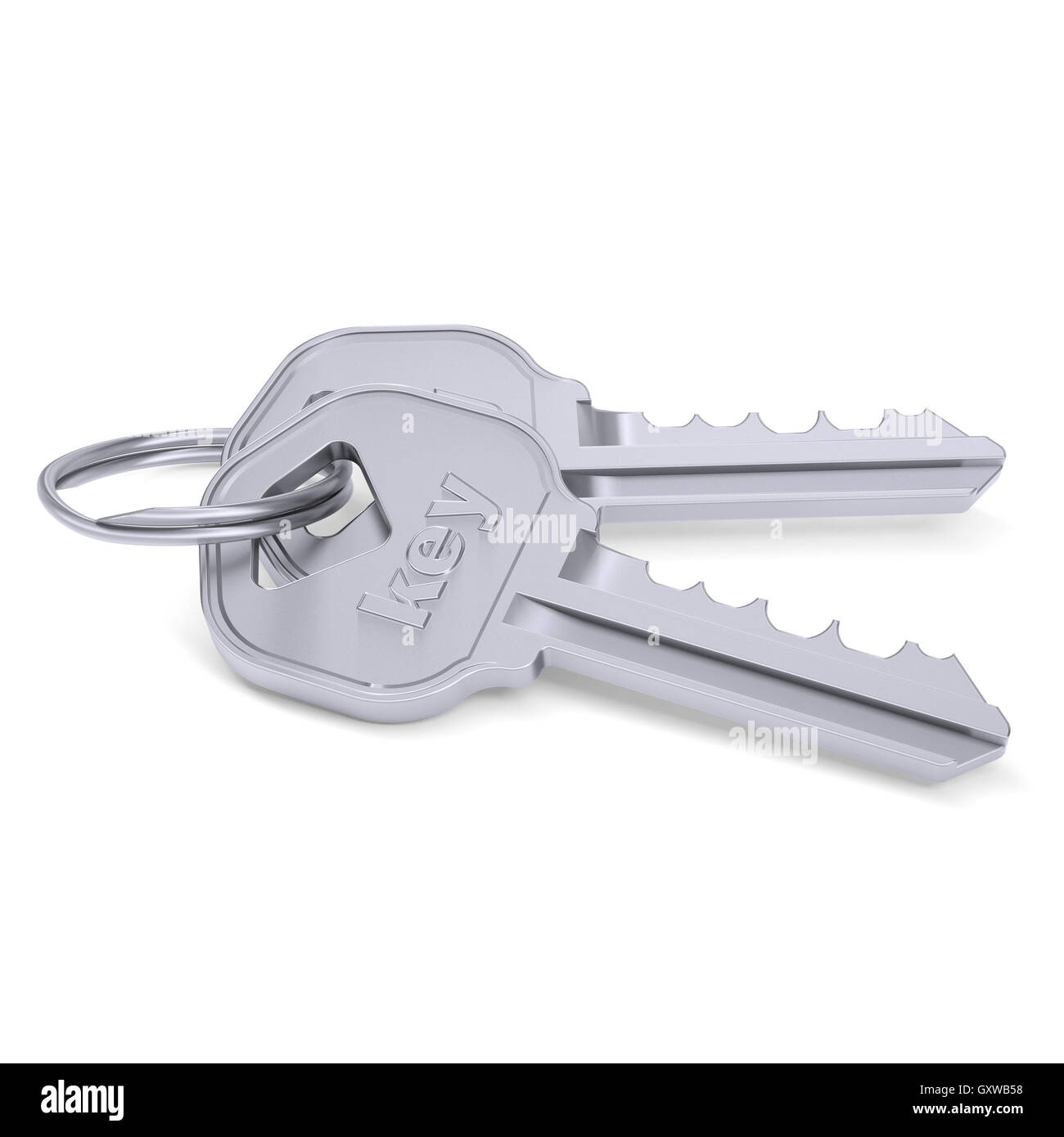 Key ring with three keys Cut Out Stock Images & Pictures - Alamy