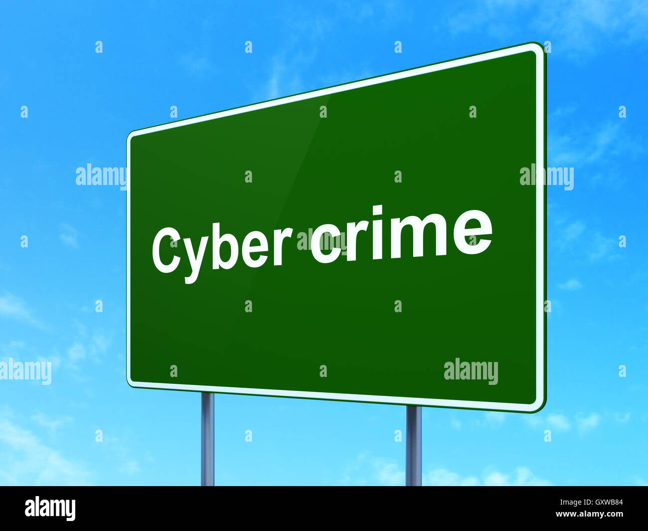 Safety concept: Cyber Crime on road sign background Stock Photo - Alamy