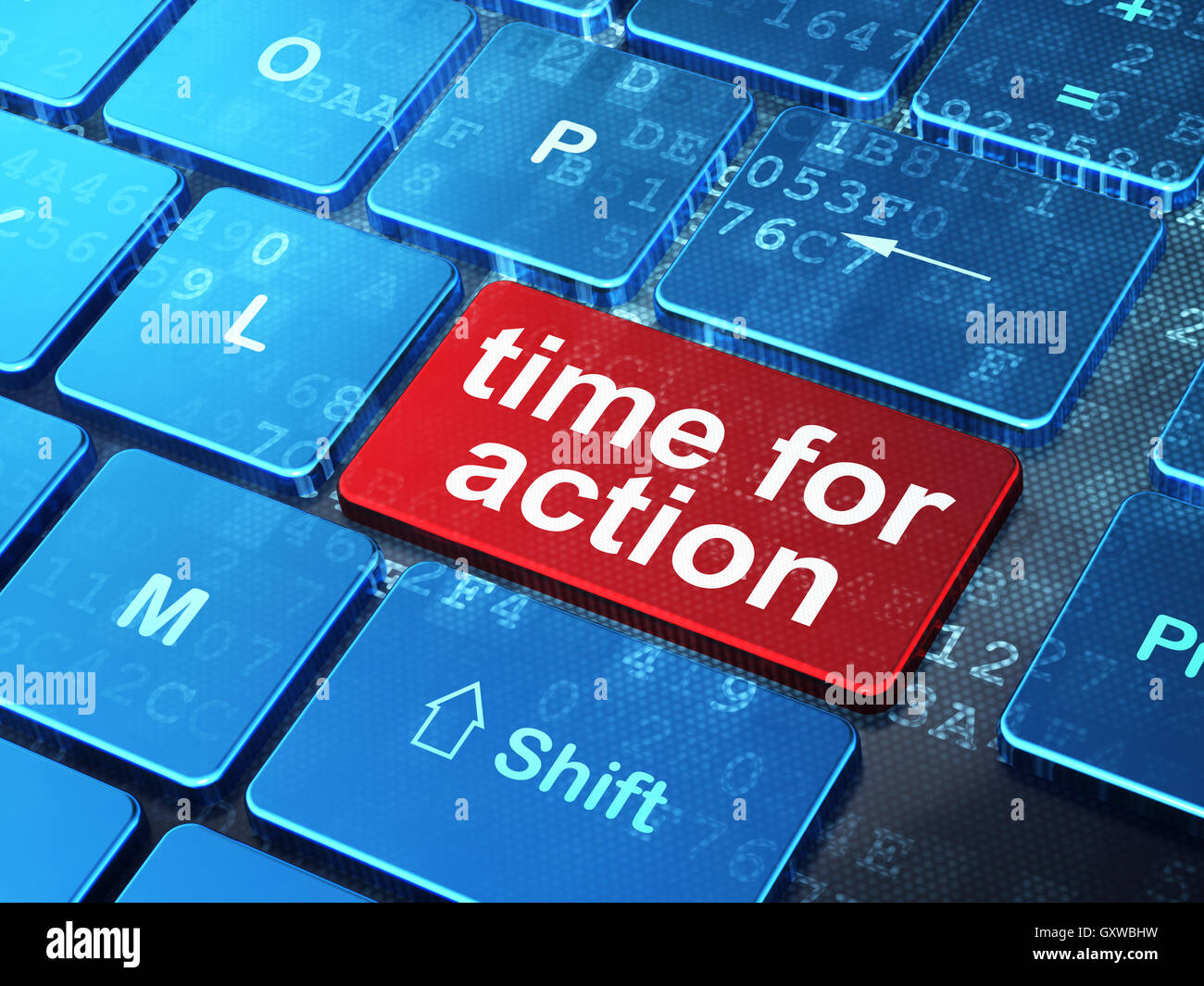 Time concept: Time for Action on computer keyboard background Stock ...