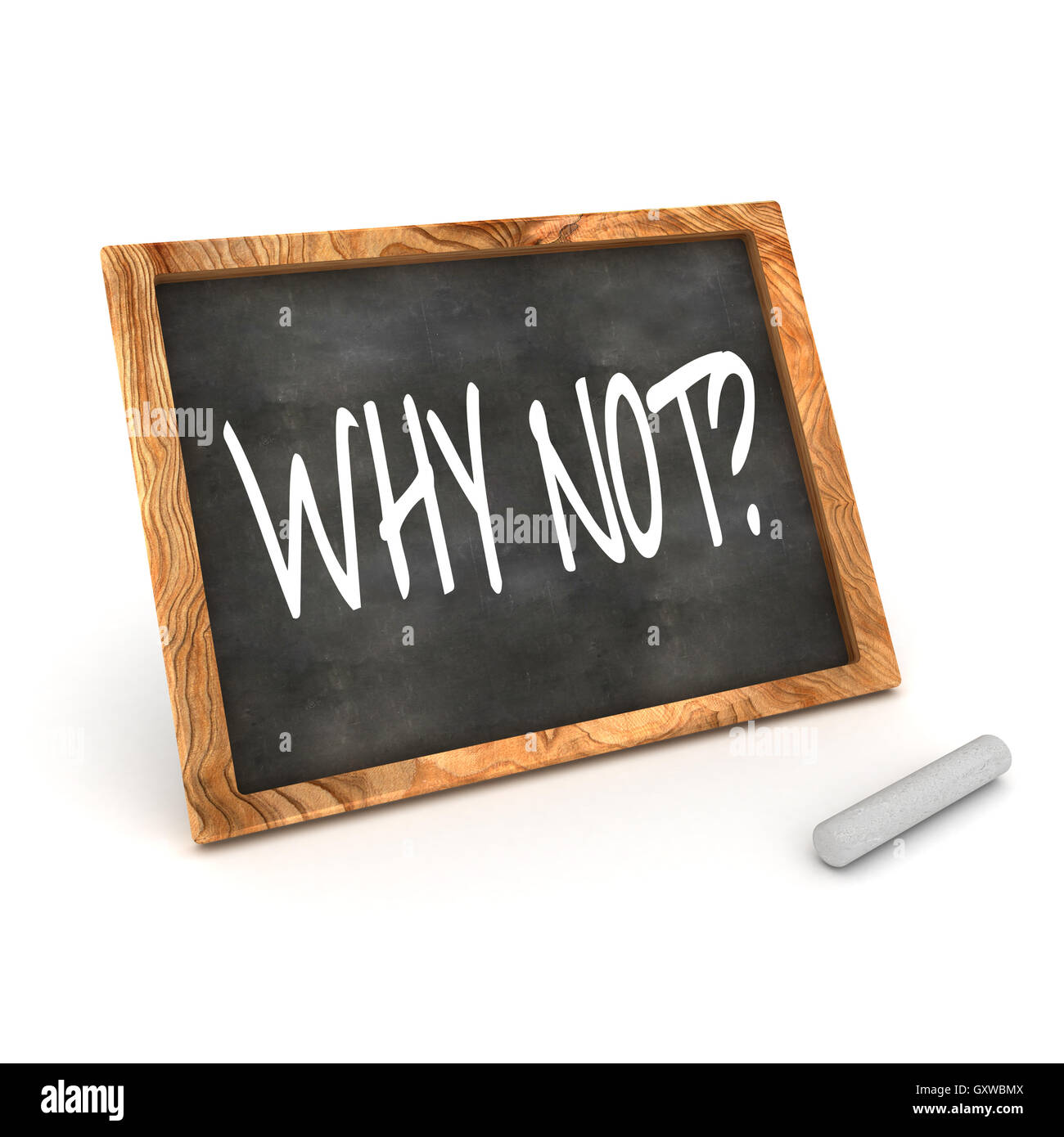Blackboard Why Not Stock Photo - Alamy