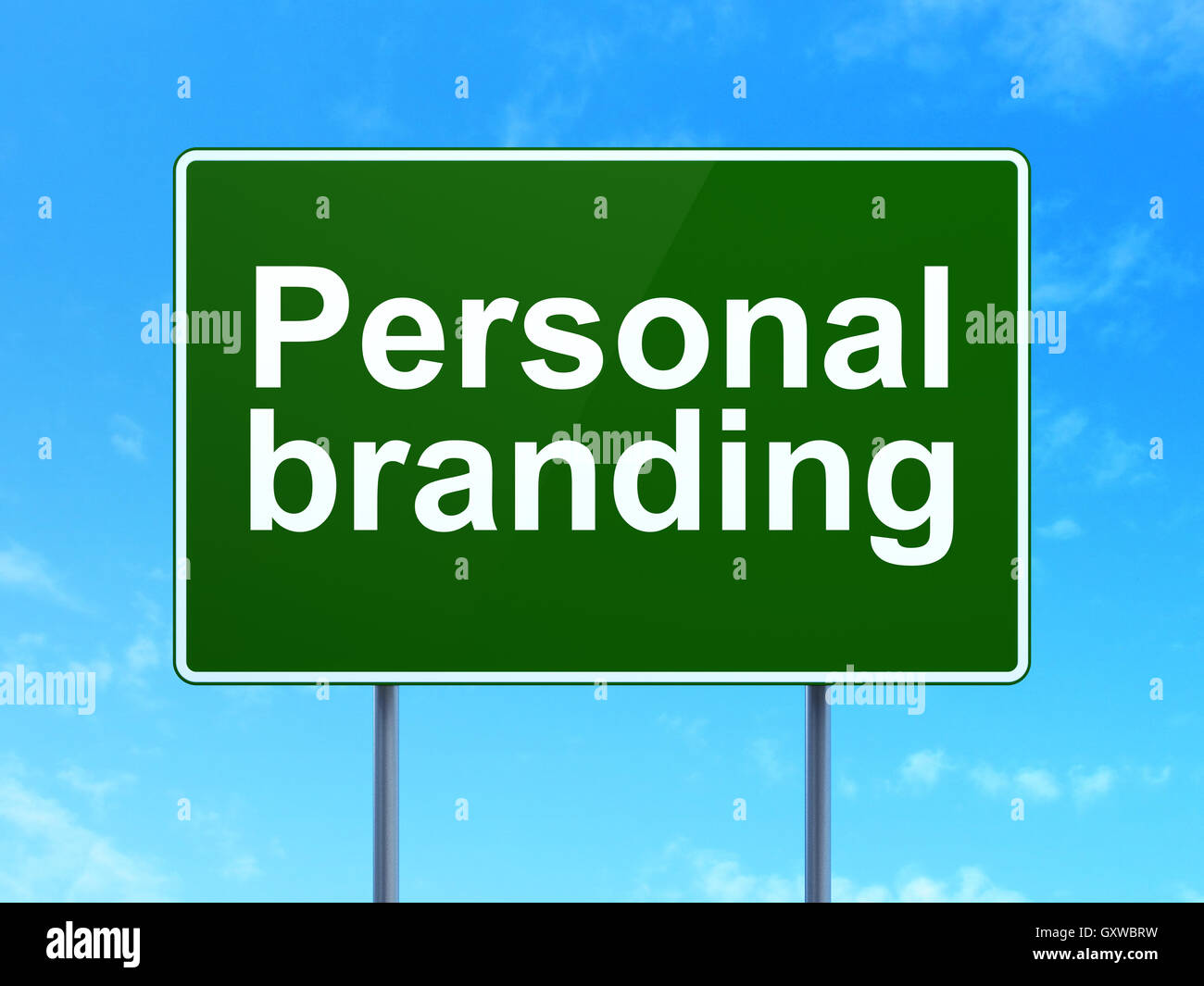 Marketing concept: Personal Branding on road sign background Stock ...