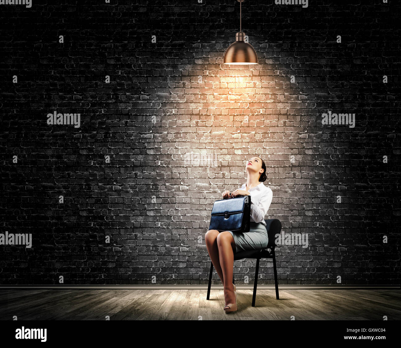 Spotlight woman job interview hi-res stock photography and images - Alamy
