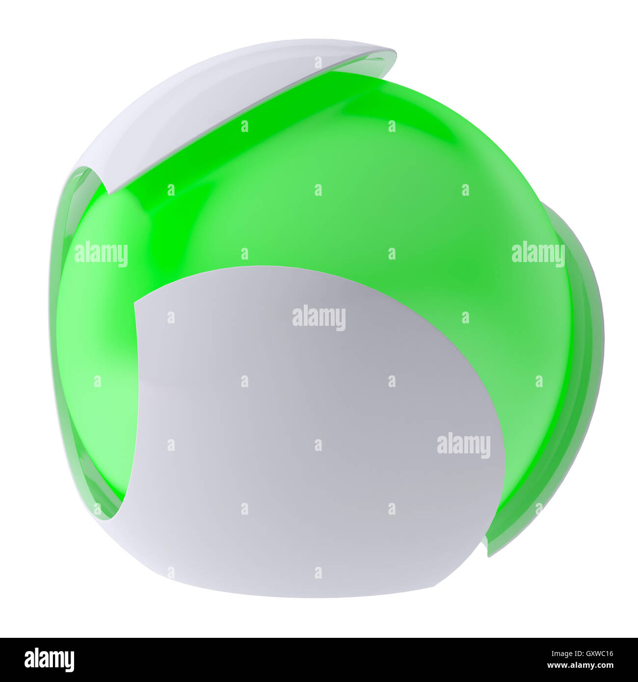3d glow green abstract sphere Stock Photo - Alamy