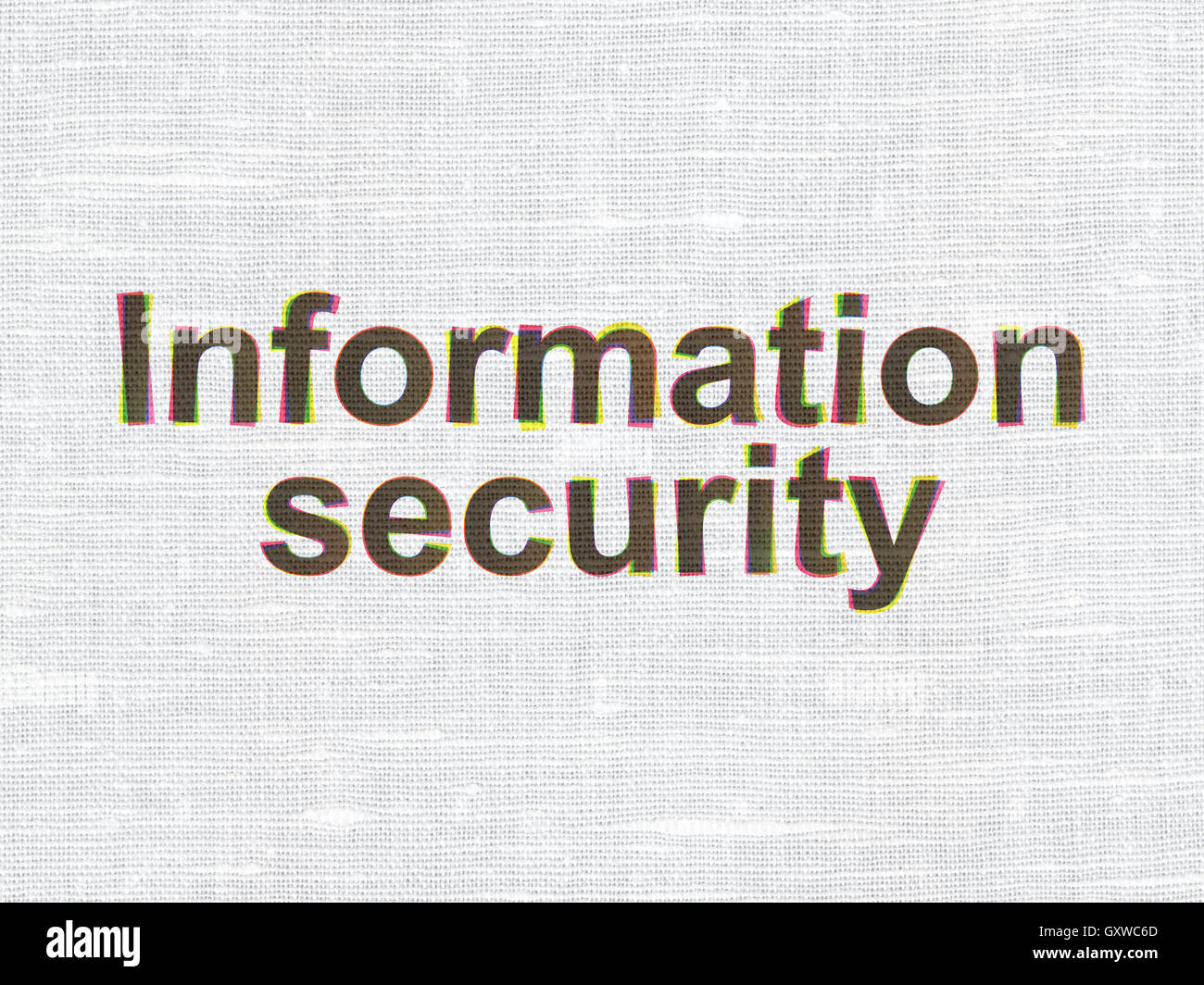 Privacy concept: Information Security on fabric texture background ...