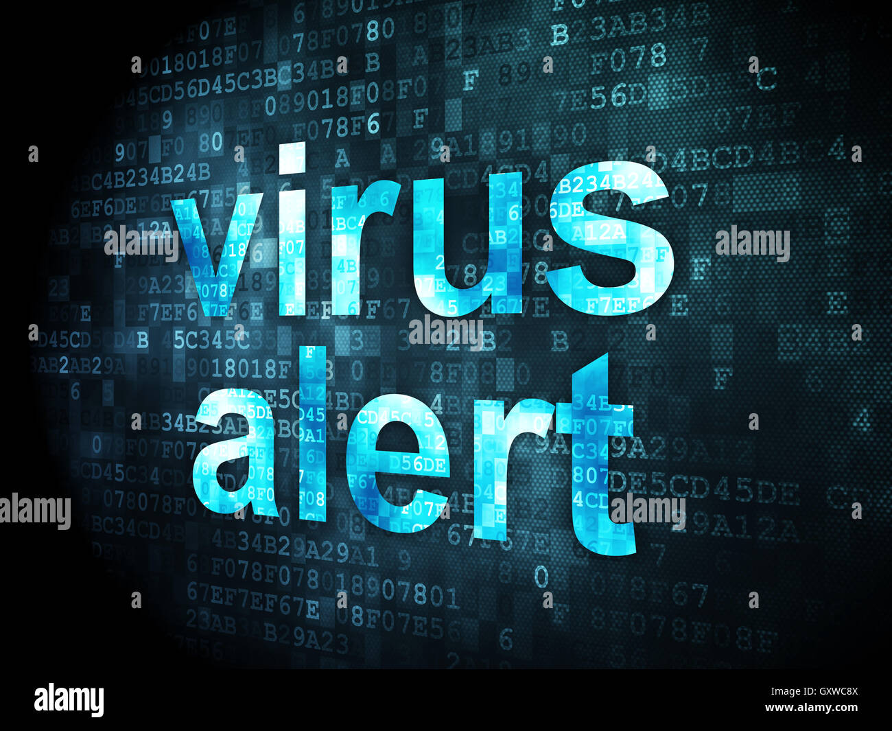 Safety concept: Virus Alert on digital background Stock Photo - Alamy