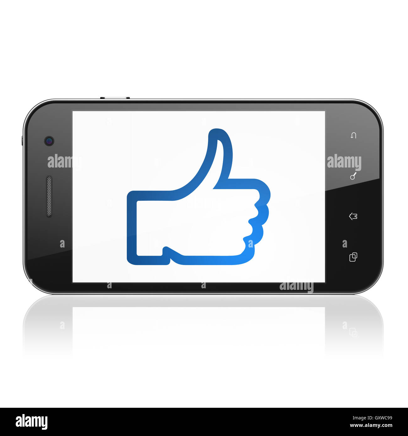 Social media concept: Like on smartphone Stock Photo - Alamy