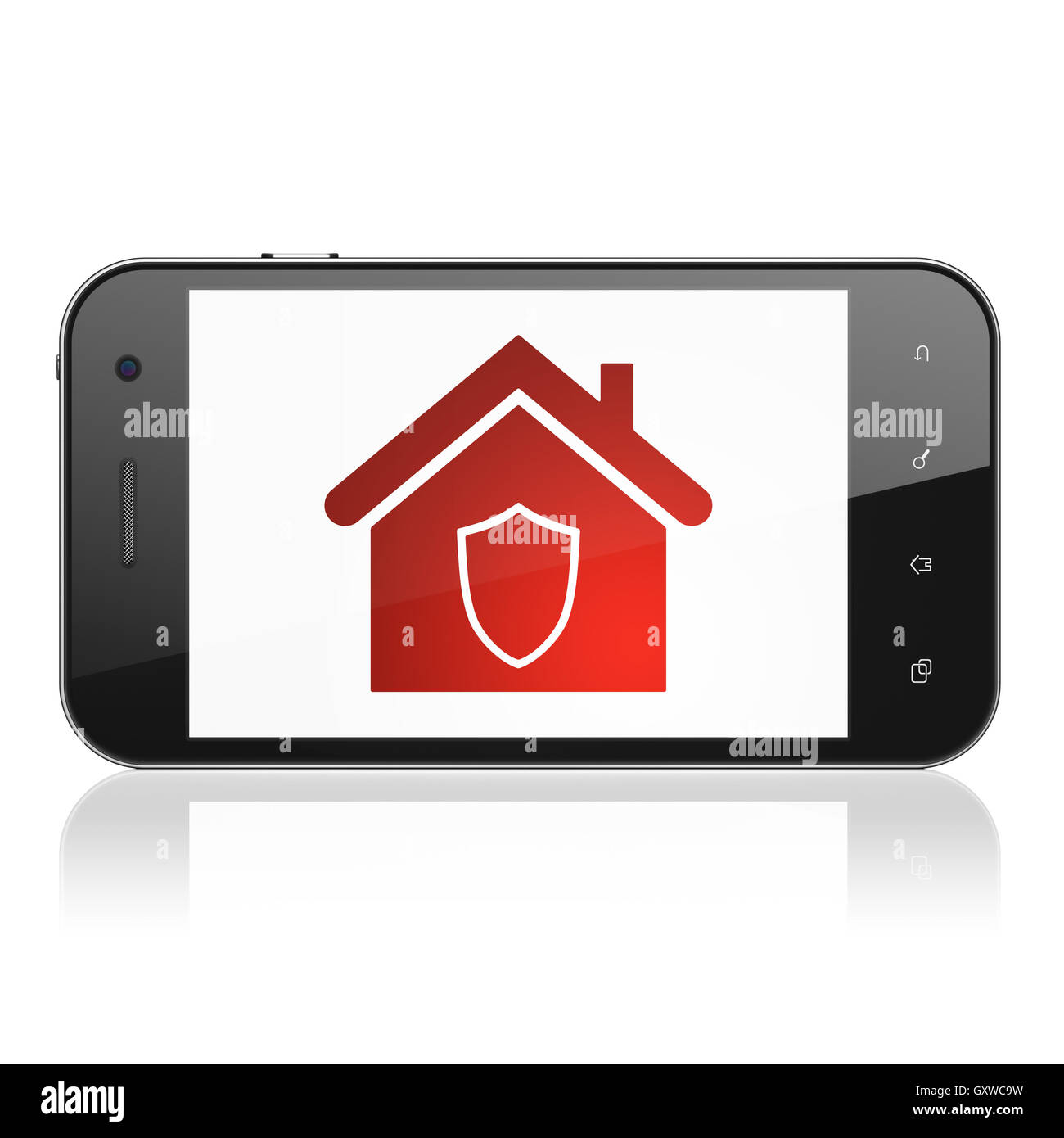 Finance concept: Home on smartphone Stock Photo - Alamy