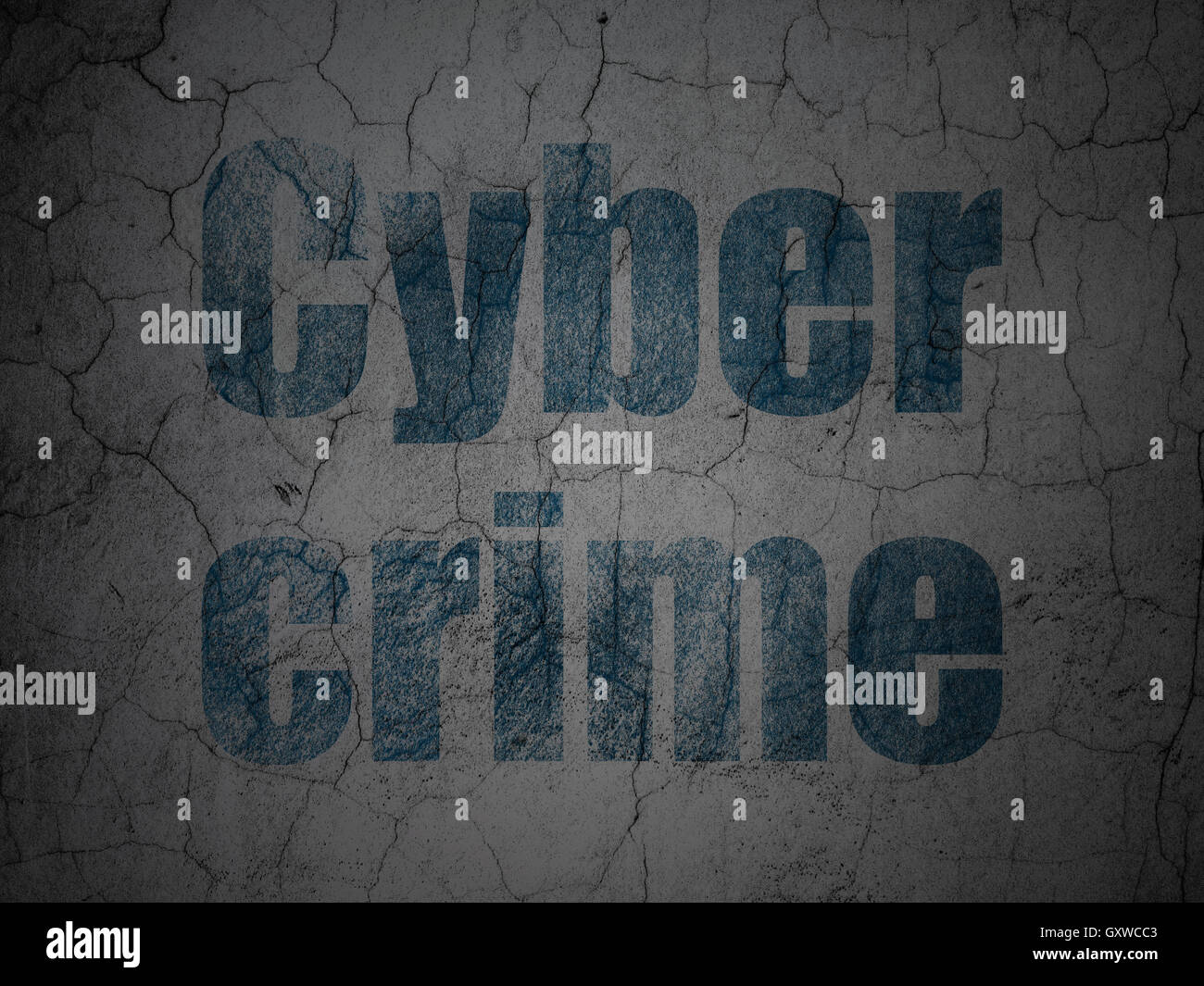 Safety concept: Cyber Crime on grunge wall background Stock Photo - Alamy