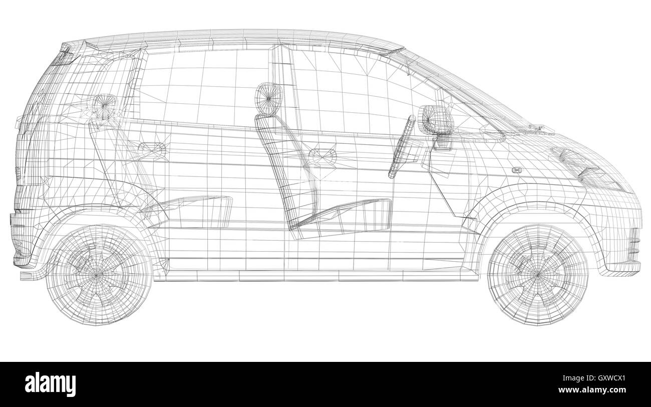 Wire frame car Stock Photo - Alamy