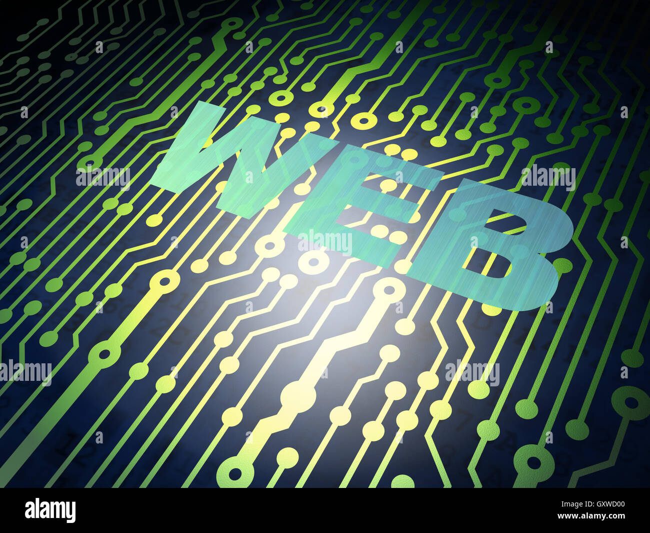 Web design concept: circuit board with Web Stock Photo - Alamy