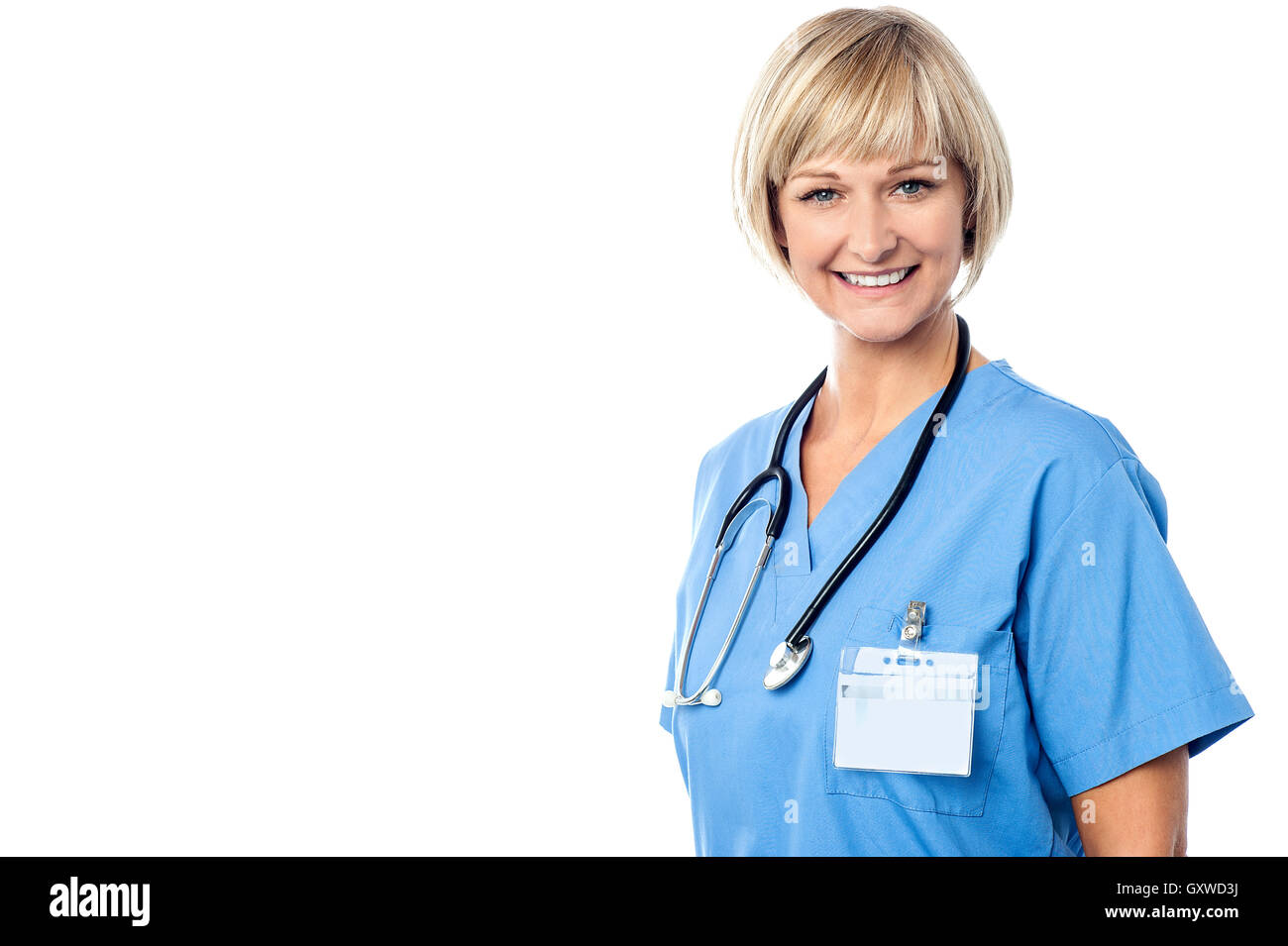Confident young charming lady doctor Stock Photo - Alamy