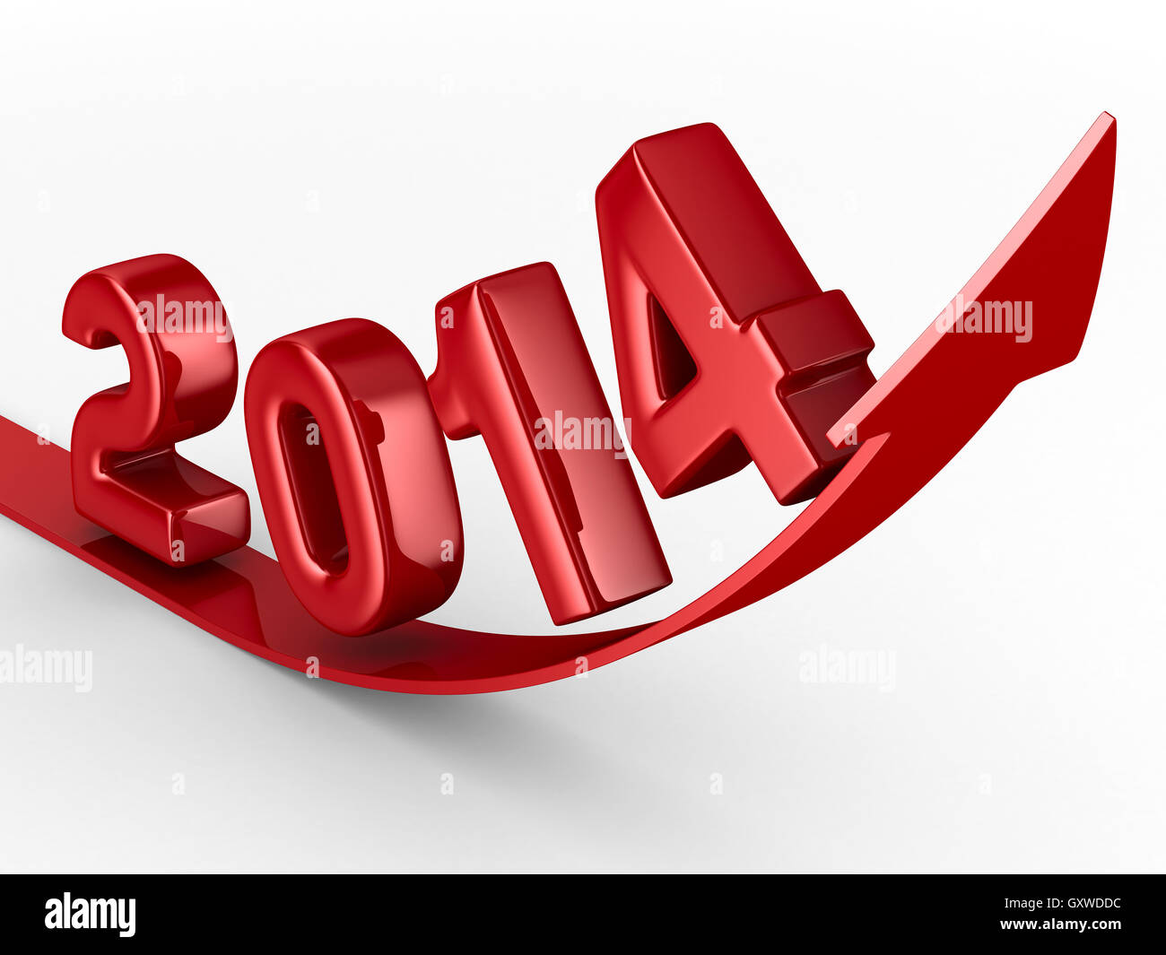 2014 new year. Isolated 3D image Stock Photo - Alamy