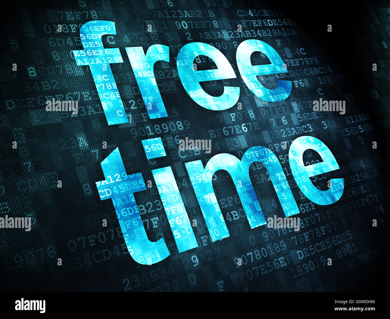 Time concept: Free Time on digital background Stock Photo - Alamy