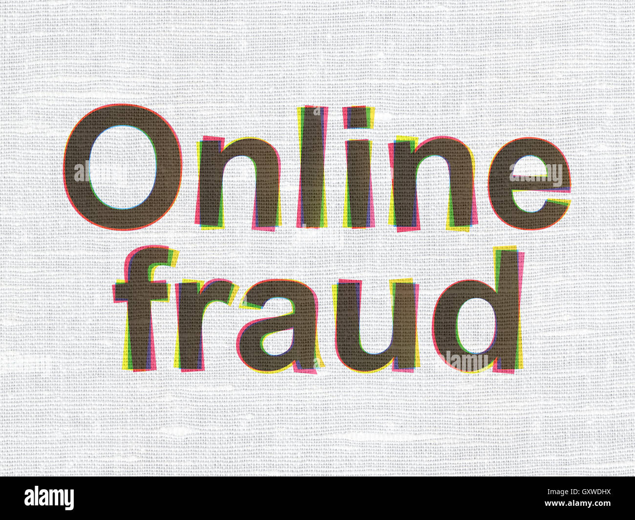 Security concept: Online Fraud on fabric texture background Stock Photo ...