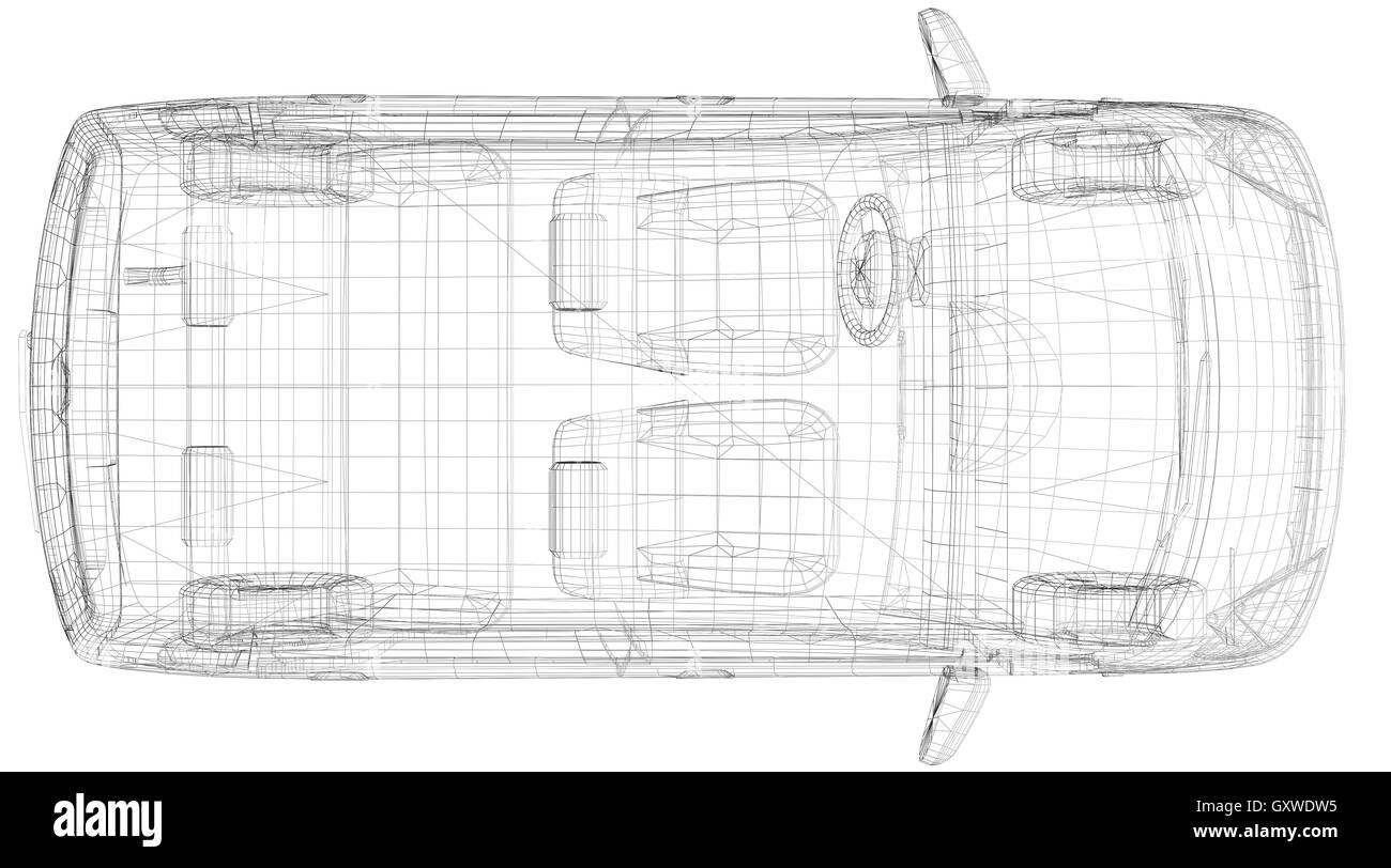 Wire frame car Stock Photo - Alamy