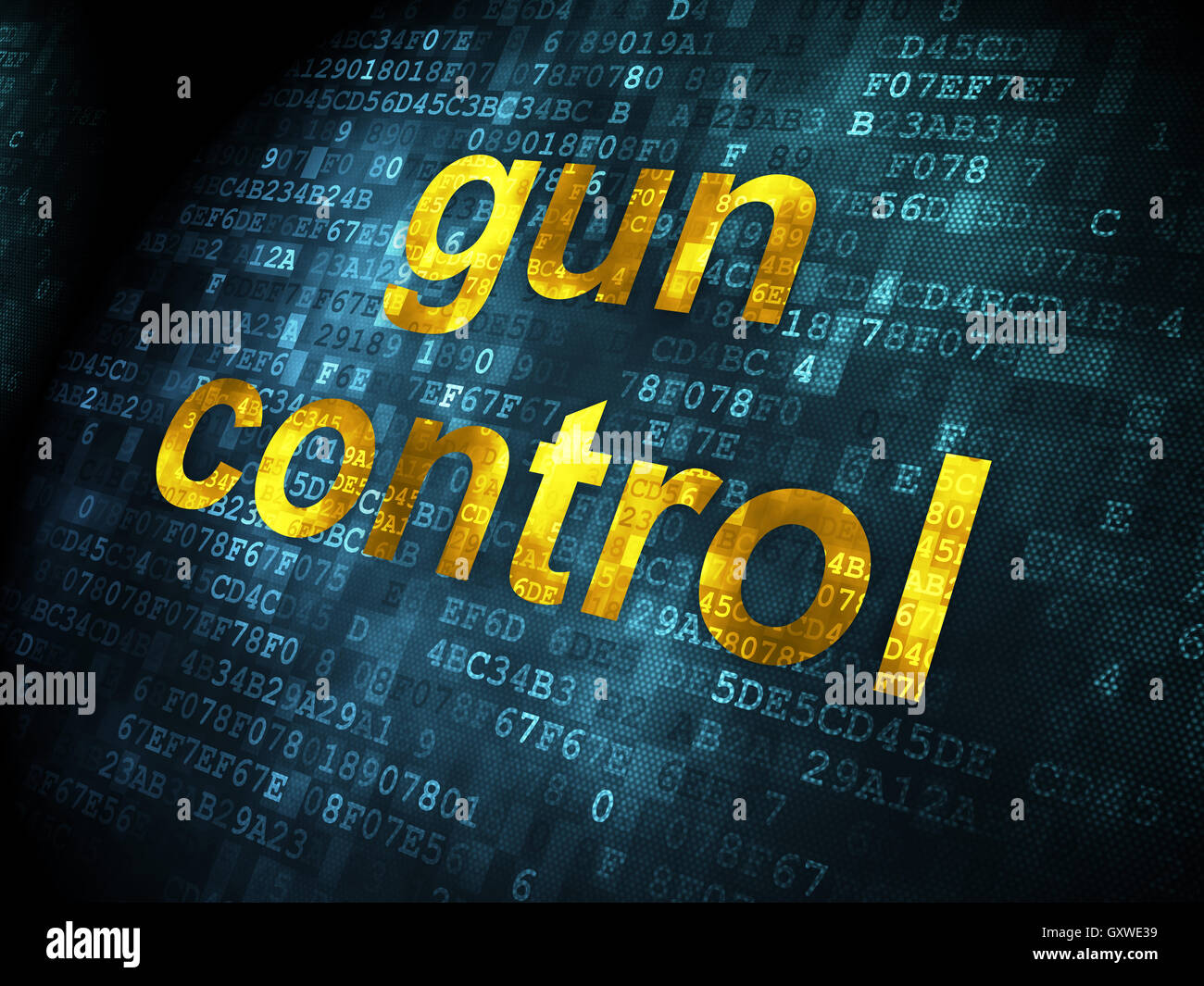 Protection concept: Gun Control on digital background Stock Photo - Alamy