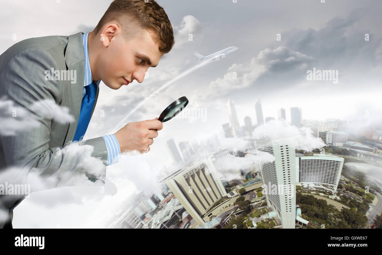 Look construction magnifier in hi-res stock photography and images - Alamy