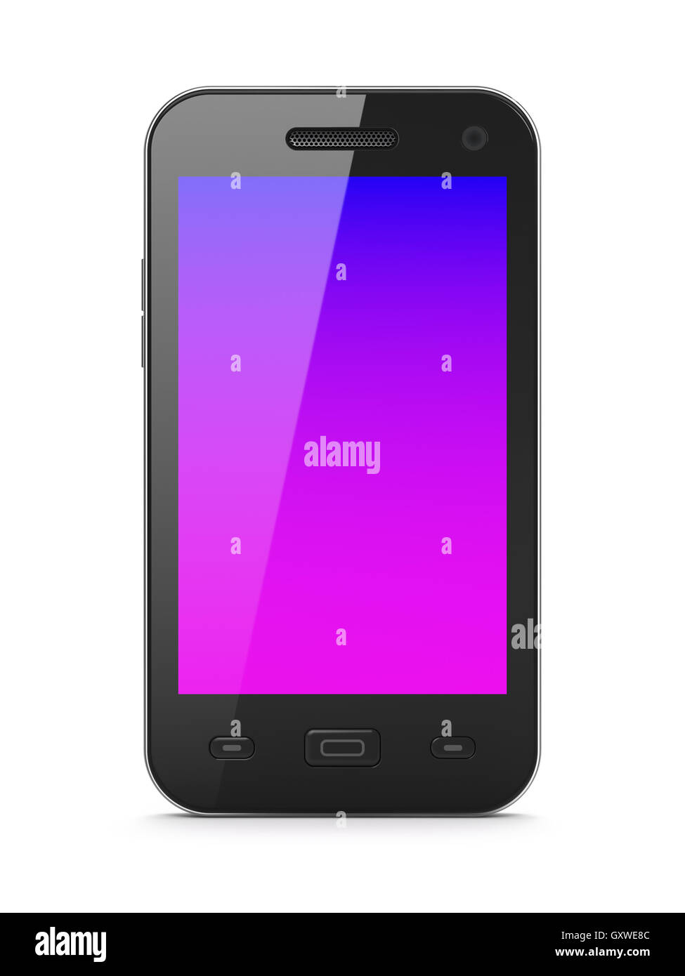 Beautiful smartphone on white background Stock Photo - Alamy