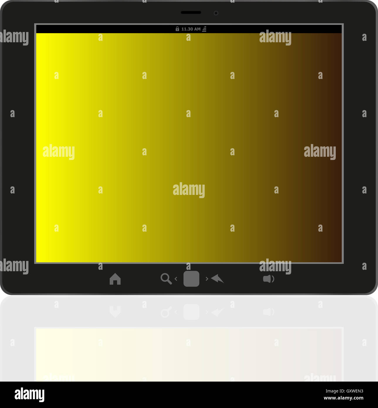 tablet pc with abstract yellow screen Stock Photo - Alamy