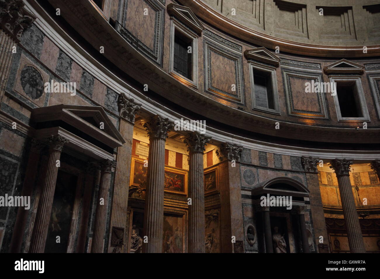 An amazing view inside the beautiful pantheon hi-res stock photography ...
