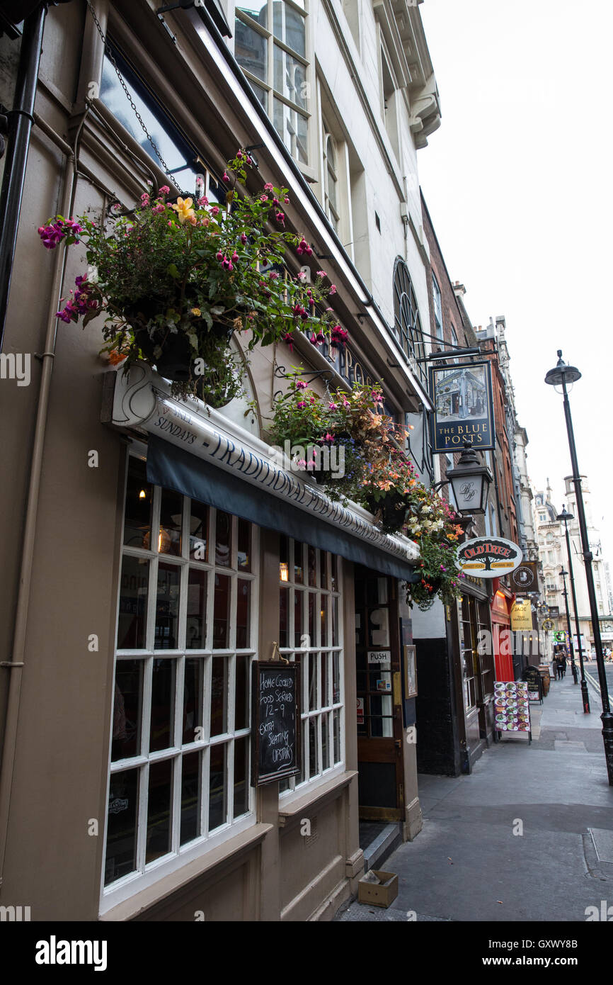 Blue posts london soho hi-res stock photography and images - Alamy