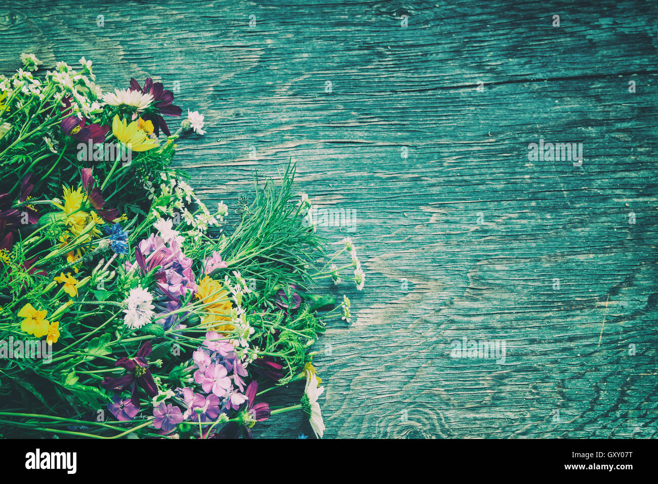 Summer flowers mock up Stock Photo - Alamy