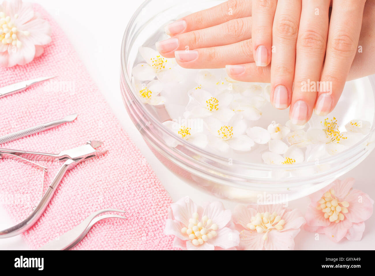 Woman manicure bowl hi-res stock photography and images - Alamy