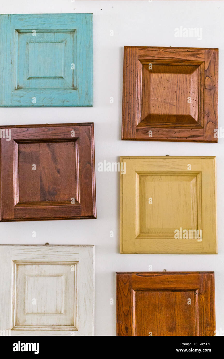 Wooden squares in more colors Stock Photo - Alamy