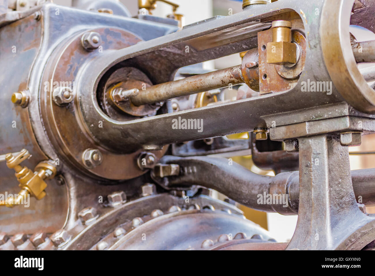 details of a 1900 steam locomotive Stock Photo - Alamy