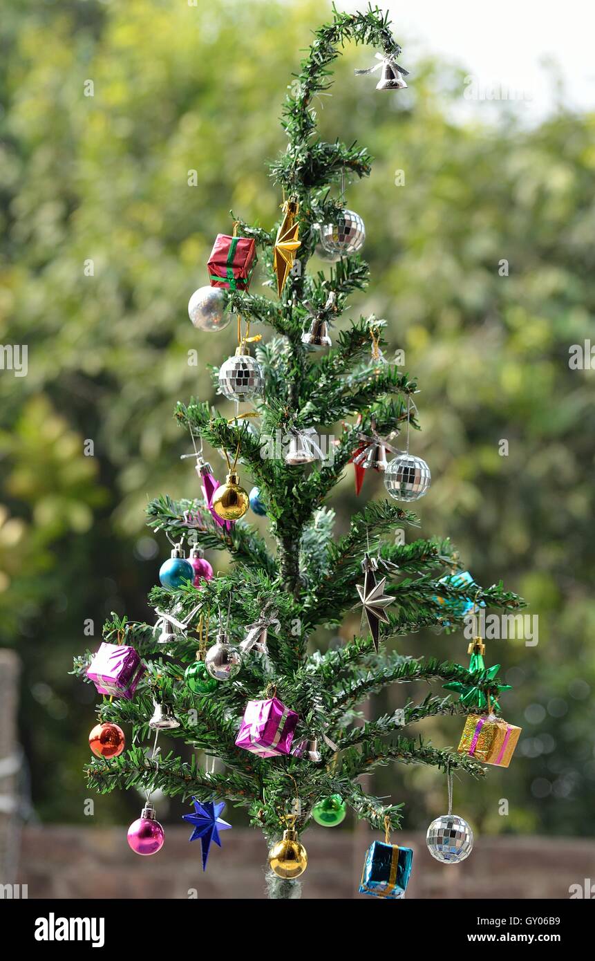 Christmas Tree in festive Stock Photo - Alamy