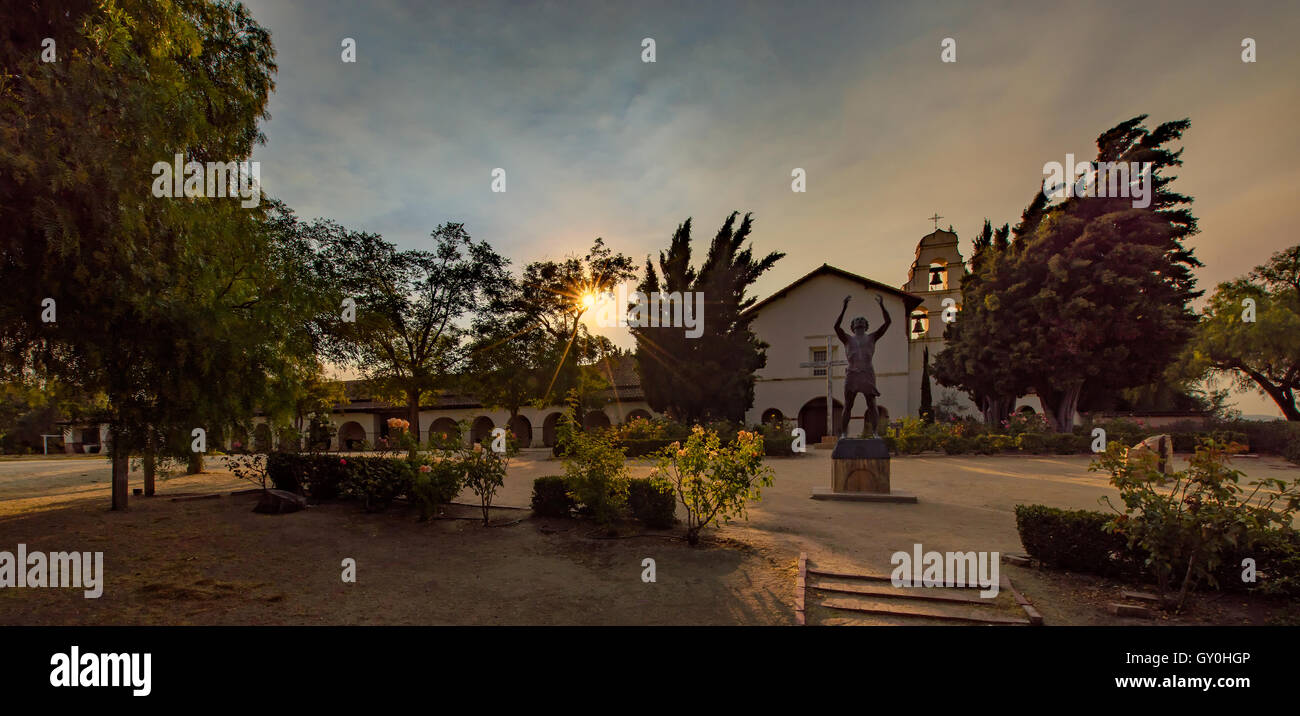 San Juan Bautista Mission at Sunset Stock Photo - Alamy