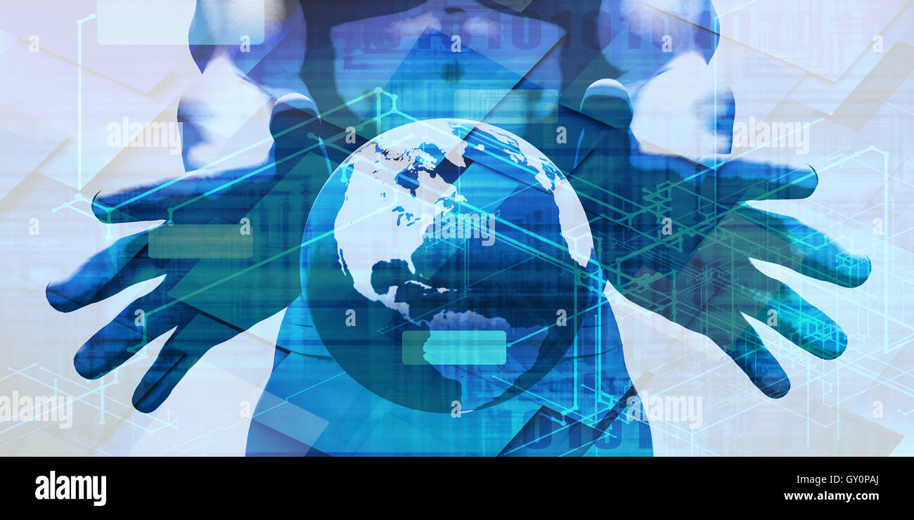 Global Platform and International Mobility Software Concept Stock Photo ...