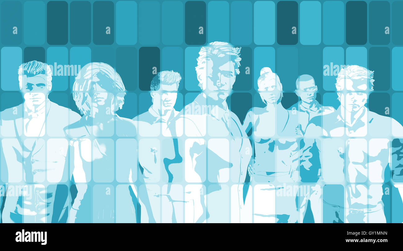 Blue Business Abstract Background with Corporate Executives Stock Photo ...