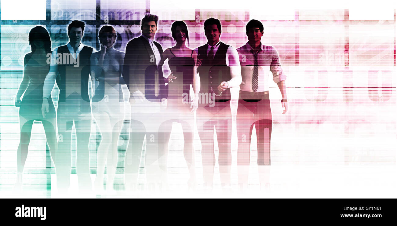 Business People Smiling and Empowered Workforce Concept Stock Photo - Alamy