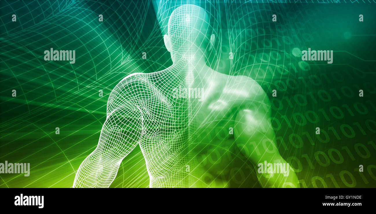 Digital Lifestyle and Futuristic Man Using Technology Stock Photo - Alamy