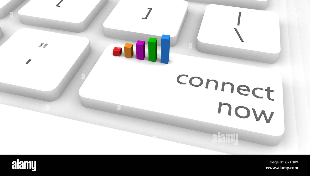 Connect Now as a Fast and Easy Website Concept Stock Photo - Alamy