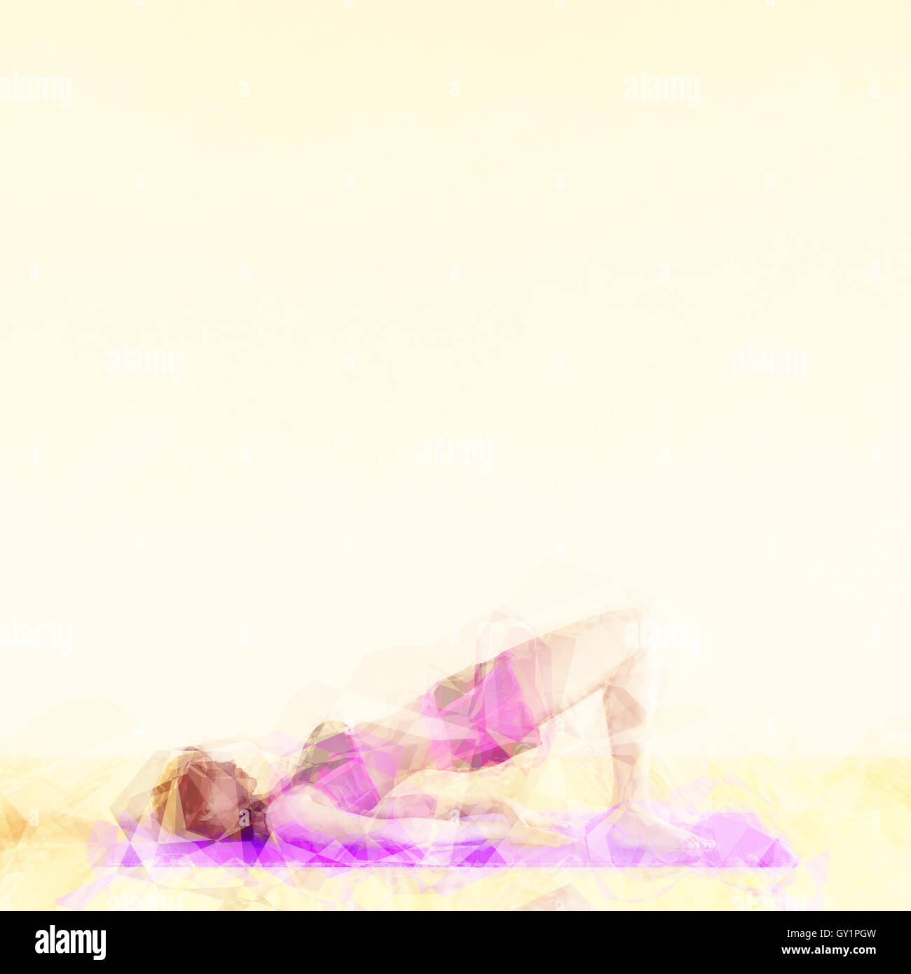 Meditation Concept Illustration with Soothing Background Art Stock ...