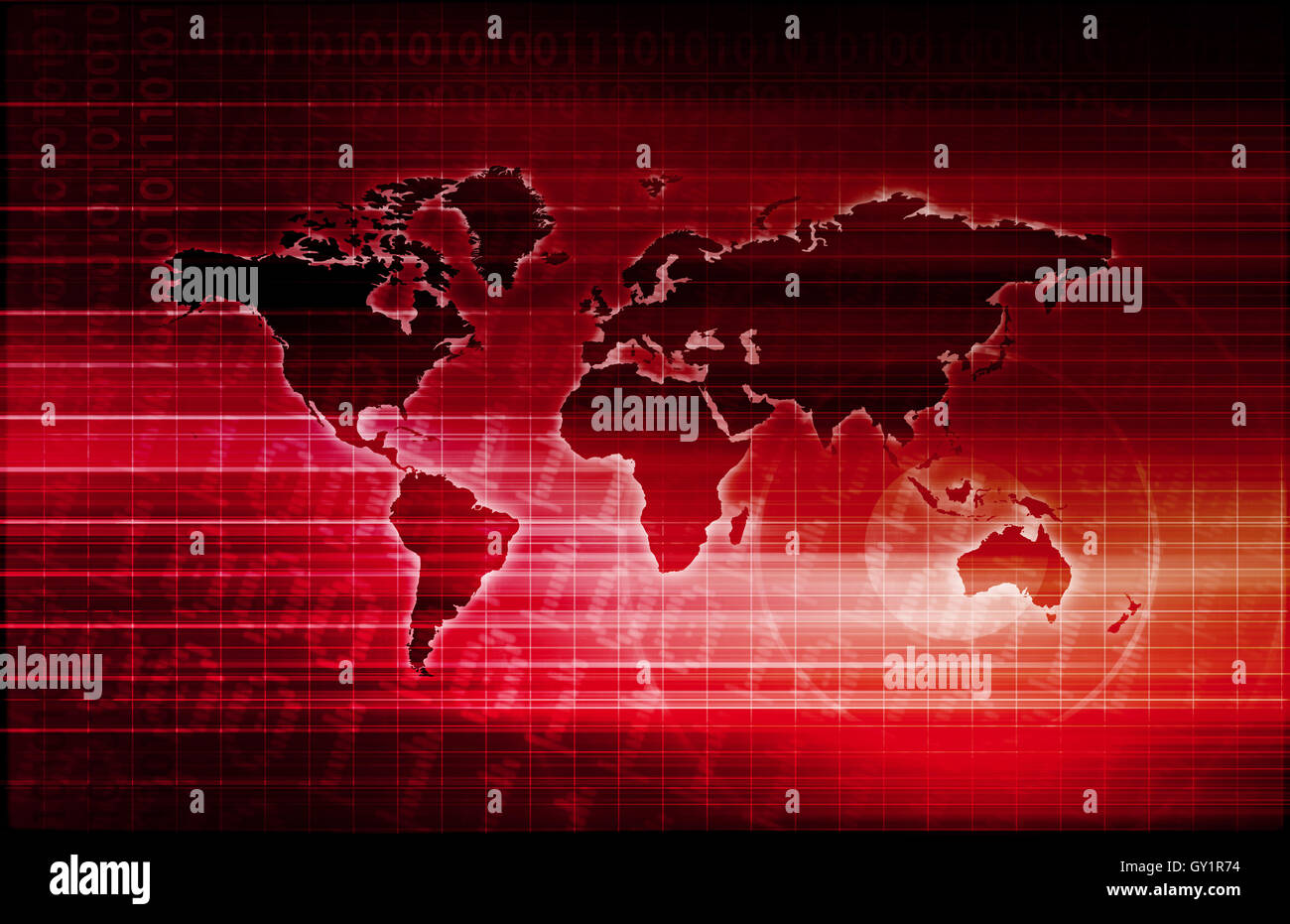 Cable and wireless world map hi-res stock photography and images - Alamy