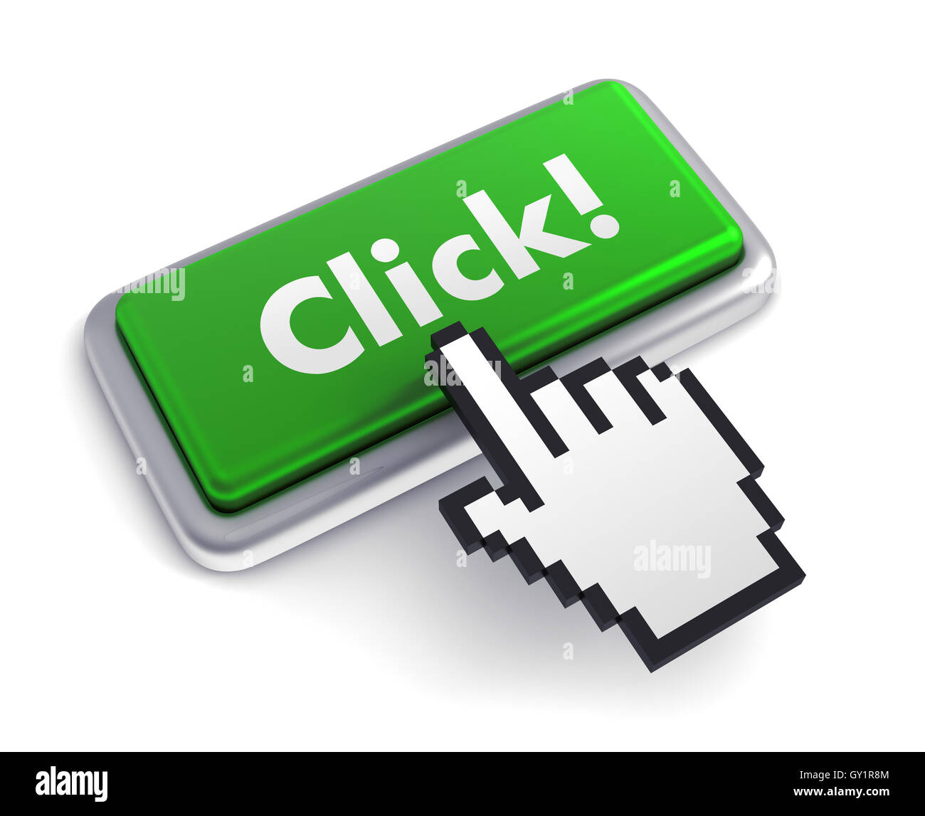 click keyboard concept 3d illustration Stock Photo - Alamy