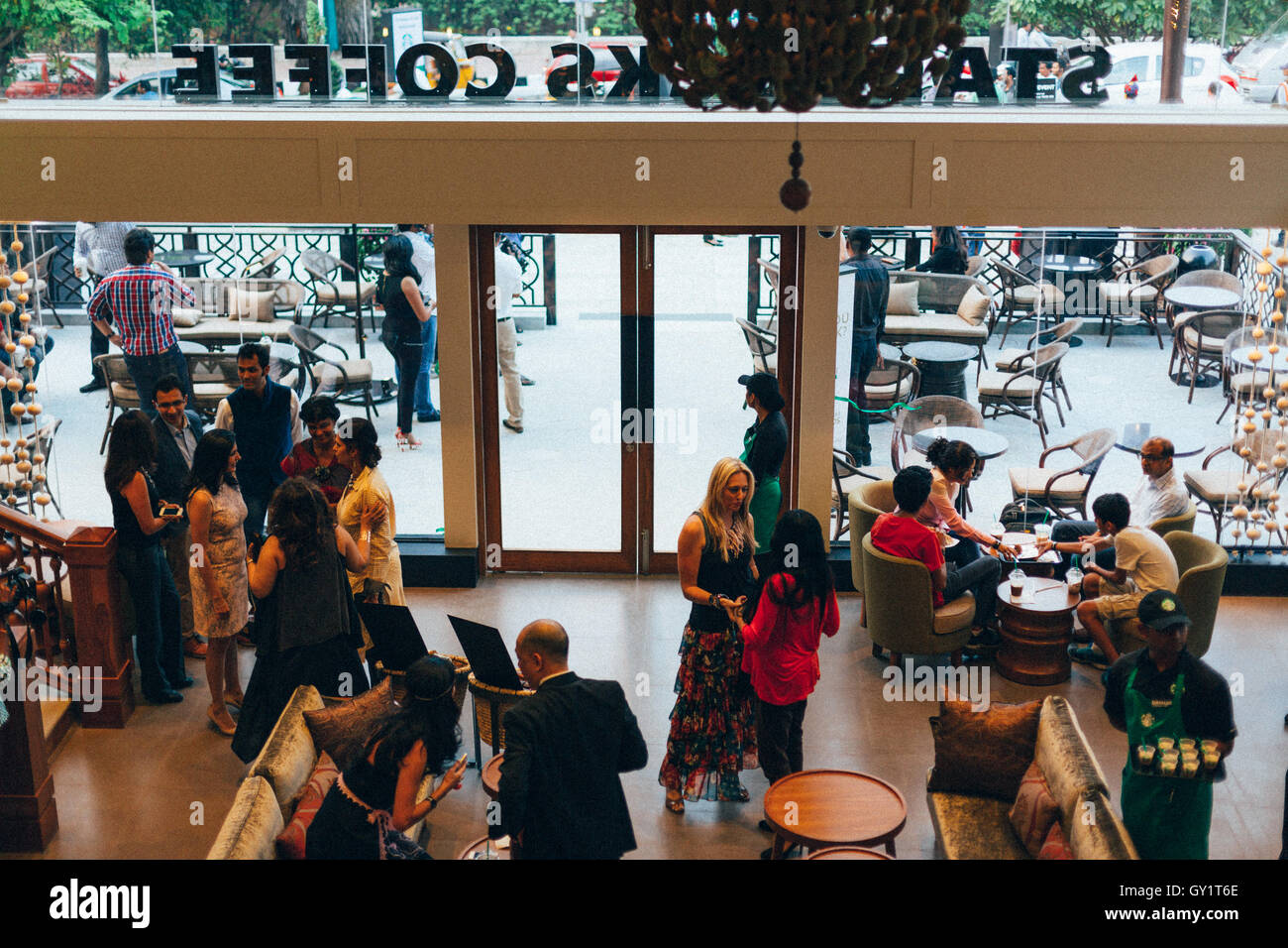 Starbucks India Hyderabad Store Launch Day Stock Photo - Alamy