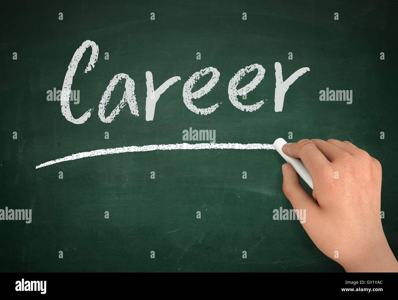 career chalkboard write concept 3d illustration Stock Photo - Alamy