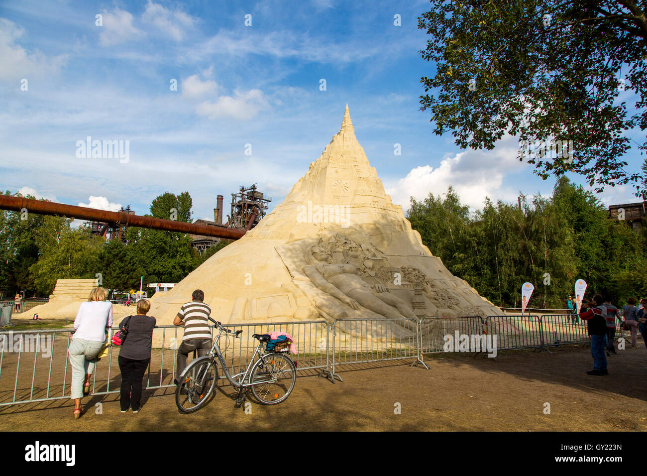 Sandburg at the Landschaftspark Duisburg, world record attempt for the ...