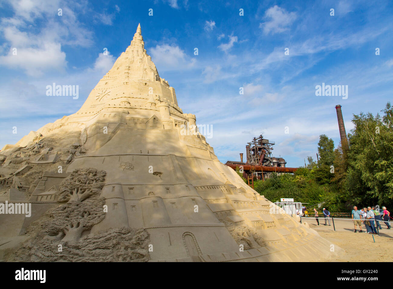 Sandburg at the Landschaftspark Duisburg, world record attempt for the ...